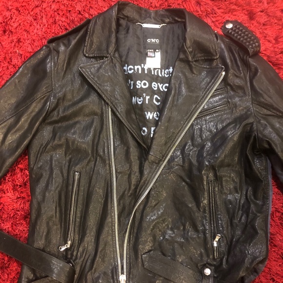 CNC Costume National | Jackets & Coats | Vintage Fitted Genuine Leather ...